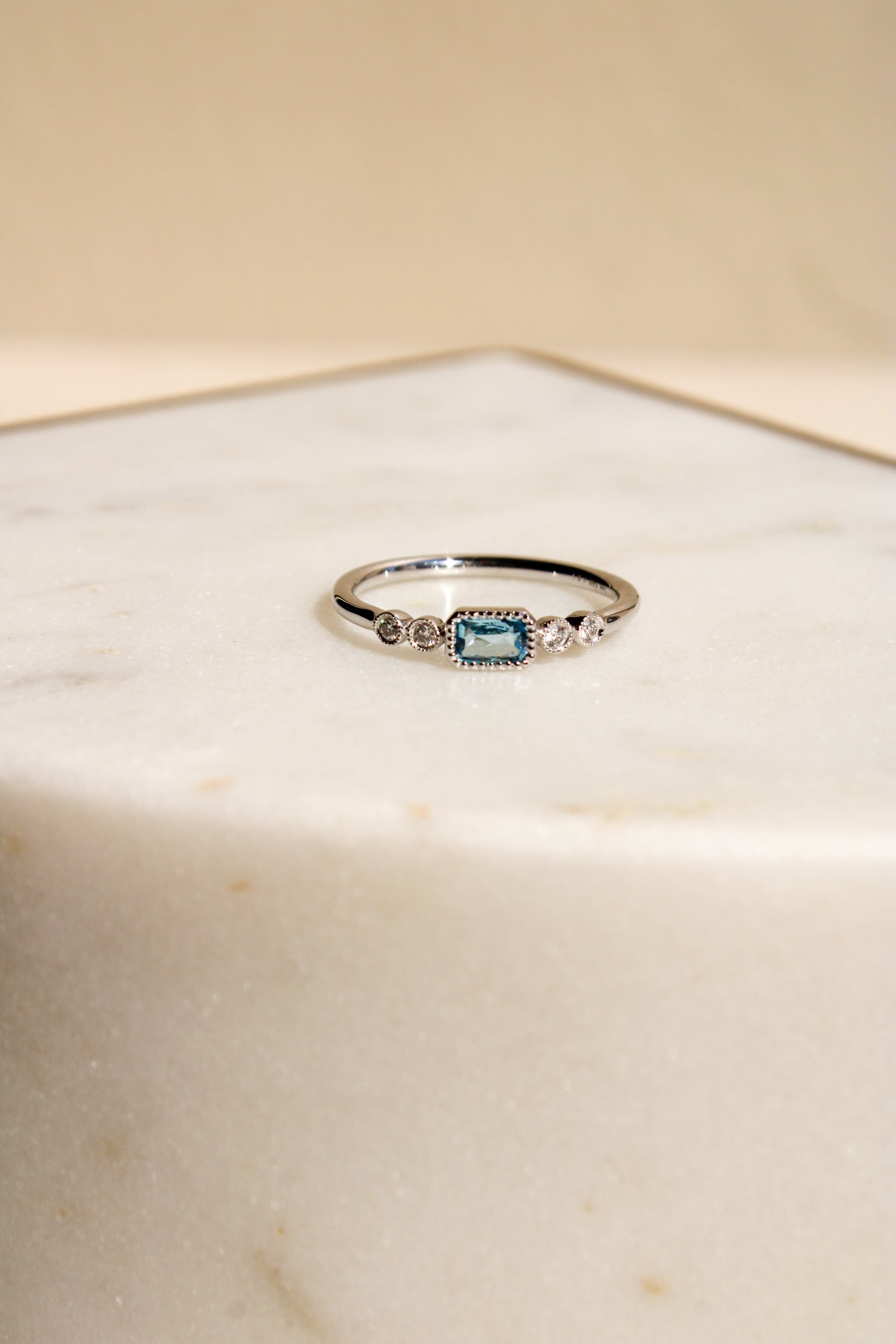 Blue Topaz Octagon Ring – Snaffle Bit Bracelet Company